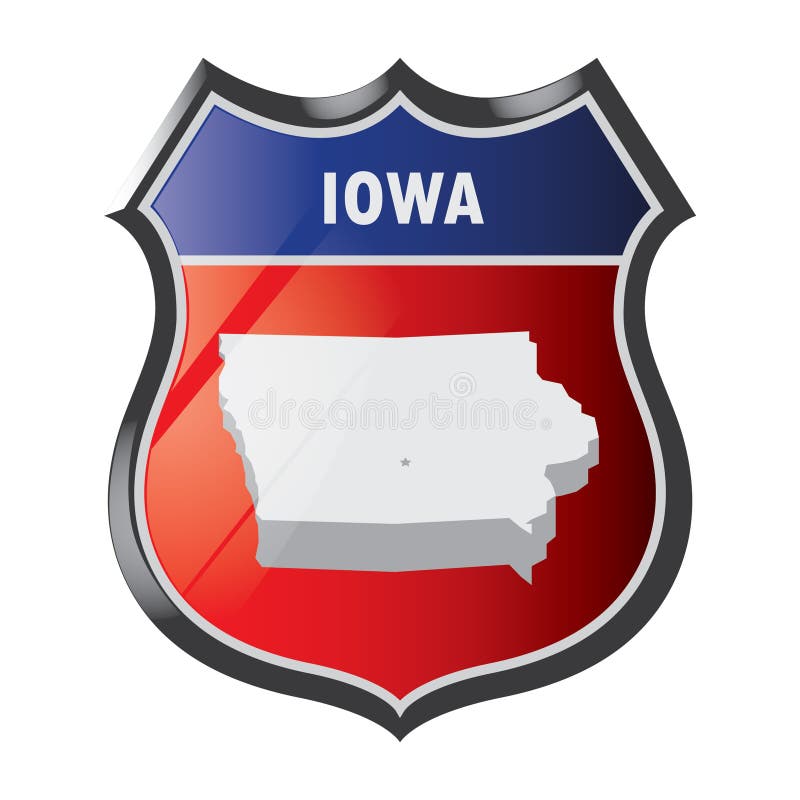 Iowa State. Vector Illustration Decorative Design Stock Vector ...
