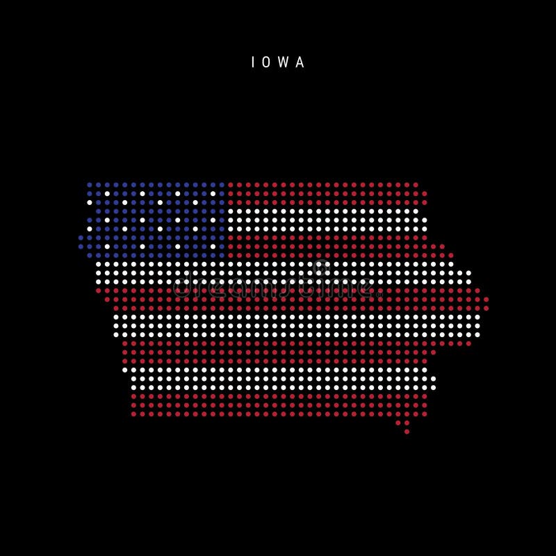 Iowa Us State Dot Pixel Map Stock Illustrations – 14 Iowa Us State Dot ...