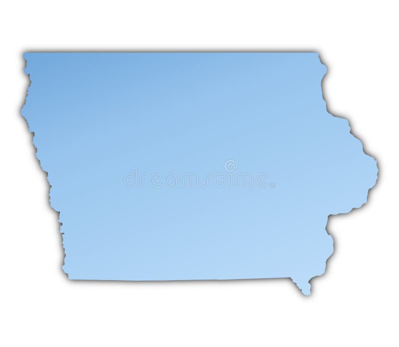 Iowa(USA) map stock illustration. Illustration of gradient - 6796575