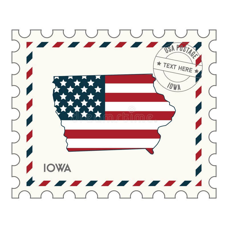Iowapostagestamp. Vector Illustration Decorative Design Stock Vector ...