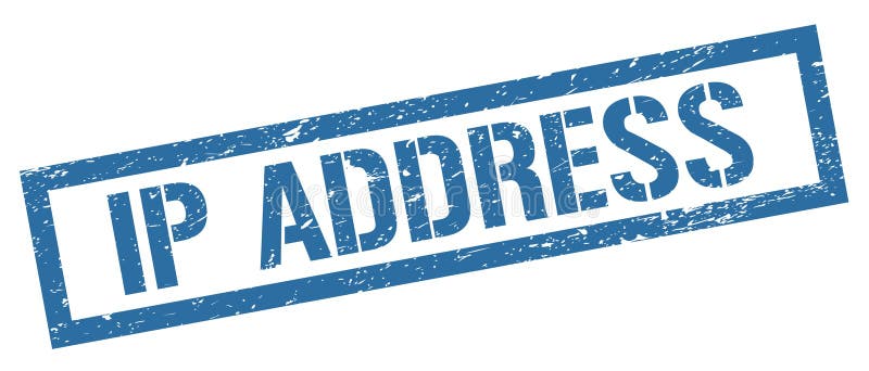IP ADDRESS Blue Grungy Rectangle Stamp Stock Illustration ...
