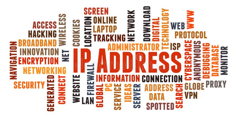 IP Address in Different Languages Word Cloud Concept Stock Illustration ...