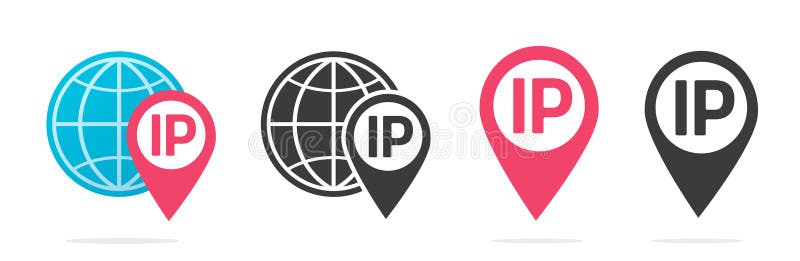Ip Address Location Icon Map Pin Pointer Vector Simple Graphic ...