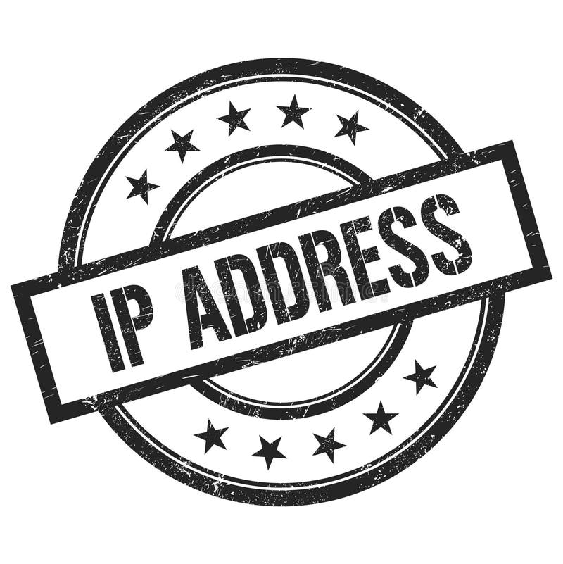 IP ADDRESS Text Written on Black Vintage Round Stamp Stock Illustration ...