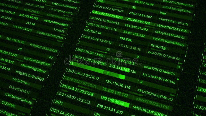 IP Addresses and Passwords. Animation Stock Video - Video of computing ...