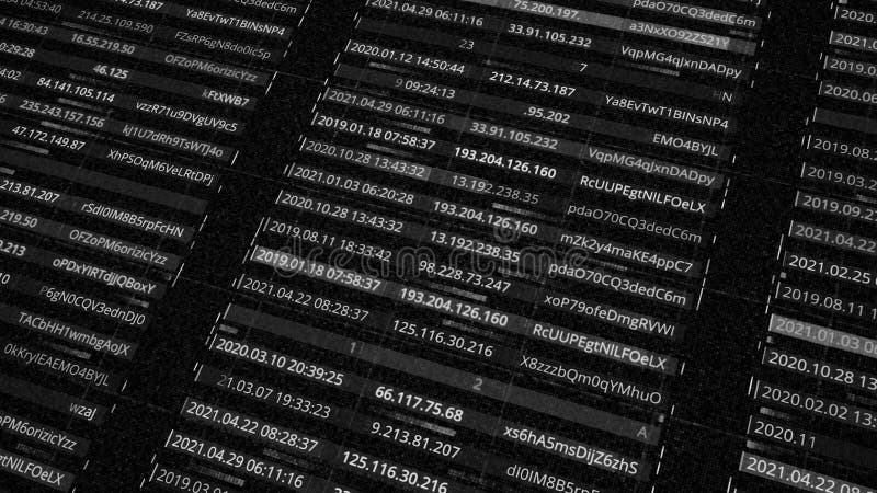 Ip Addresses And Passwords Animation Stock Illustration Illustration Of Graphic Network