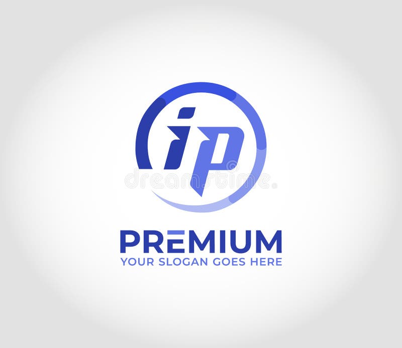 IP Alphabet Logo Design Concept Stock Vector - Illustration of brand ...