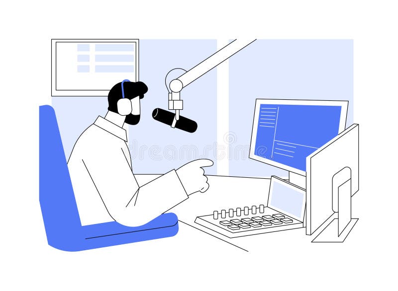 IP Broadcasting Abstract Concept Vector Illustration. Stock Vector ...