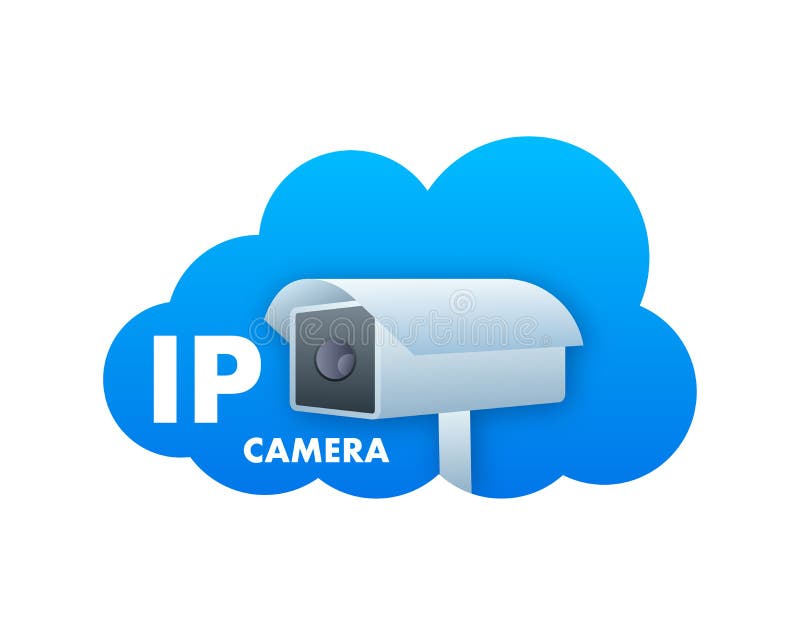 Ip Camera in Flat Style. 3d Vector Icon. Online Social Network Stock ...