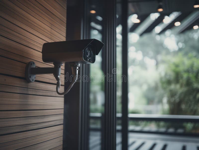 IP Camera Installed with Waterproof Coating To Protect the Camera Stock ...