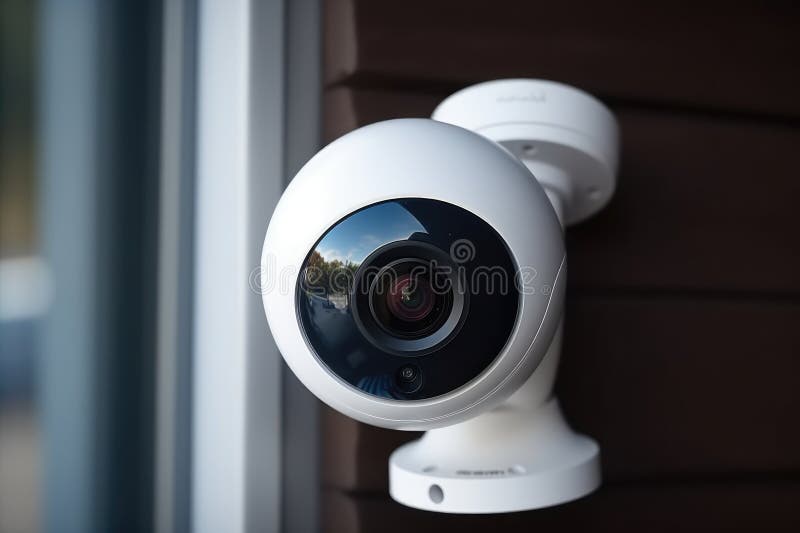 IP CCTV Camera with Home Security System Concept Stock Illustration ...
