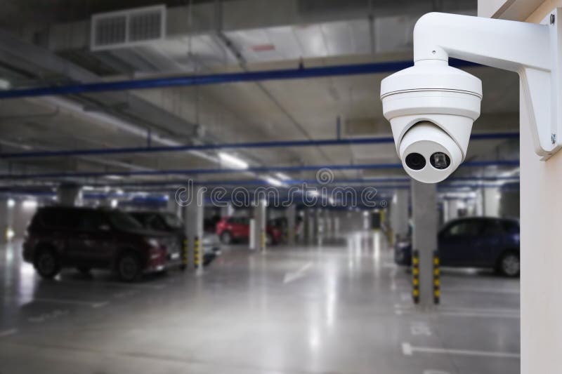 IP CCTV Camera Security Protection System Installing Parking Building ...
