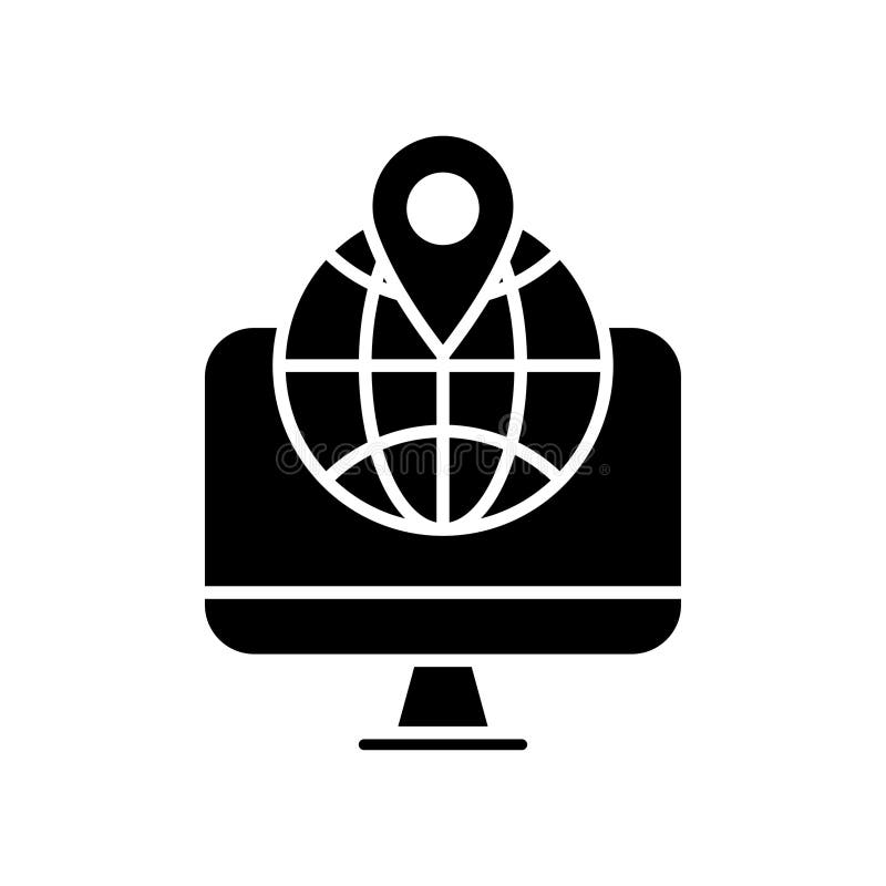 IP Icon Set. Gps and Map Track Vector Symbol in a Black Filled and ...