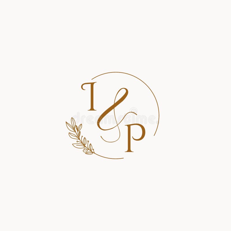 IP Initial Wedding Monogram Logo Stock Illustration - Illustration of ...