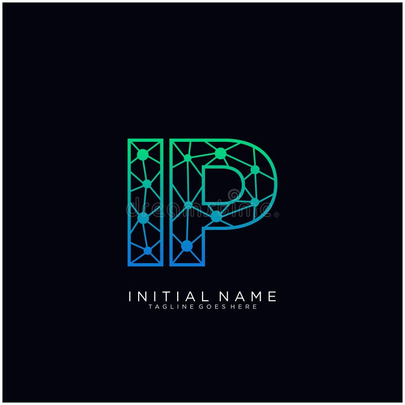 IP Letter Logo Icon Design Template Elements Stock Vector ...