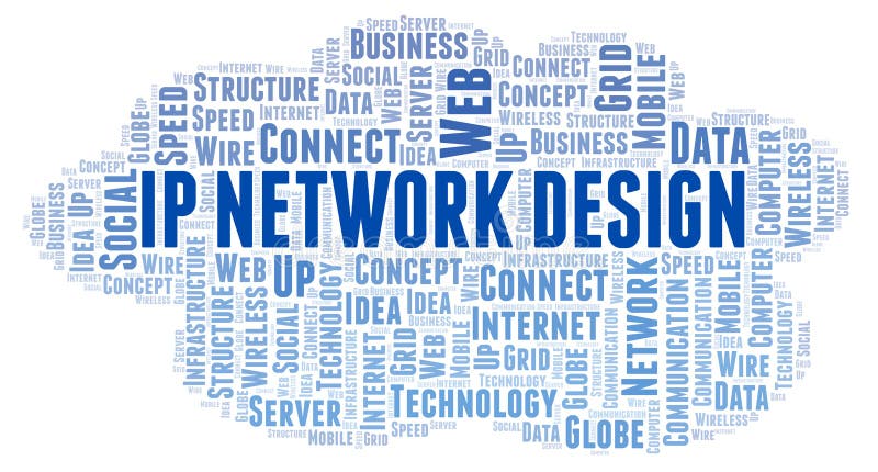 Ip Network Design Word Cloud. Stock Illustration - Illustration of ...