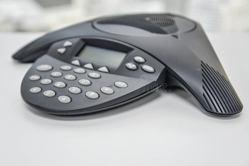 IP Phone - Conference Device Stock Image - Image of keyboard, office ...