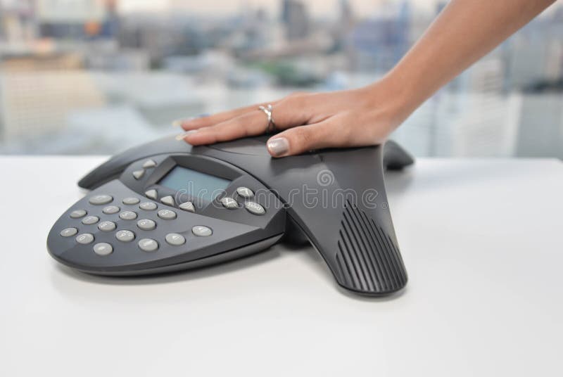 IP Phone - Conference Device Stock Photo - Image of equipment, business ...