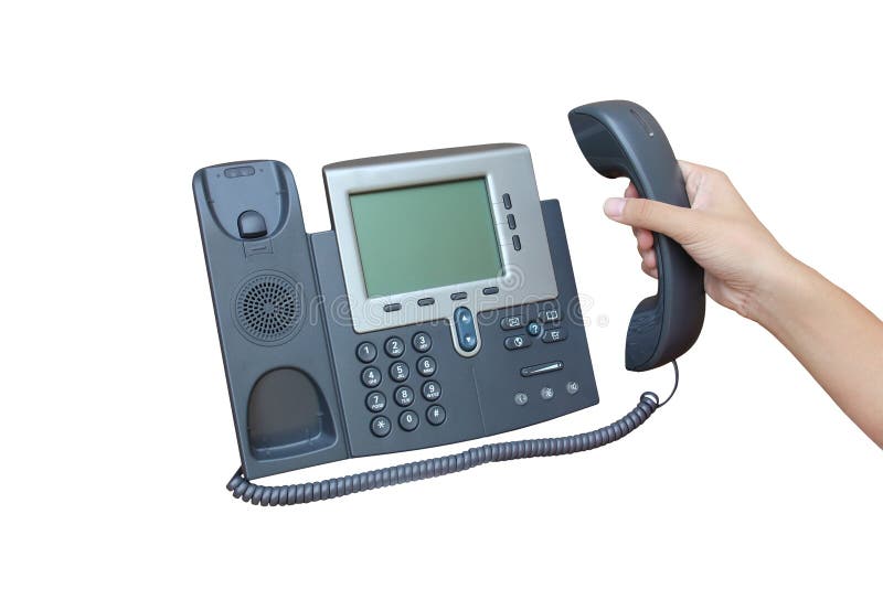 IP Phone Isolated Over White Backgroud Stock Image - Image of display ...
