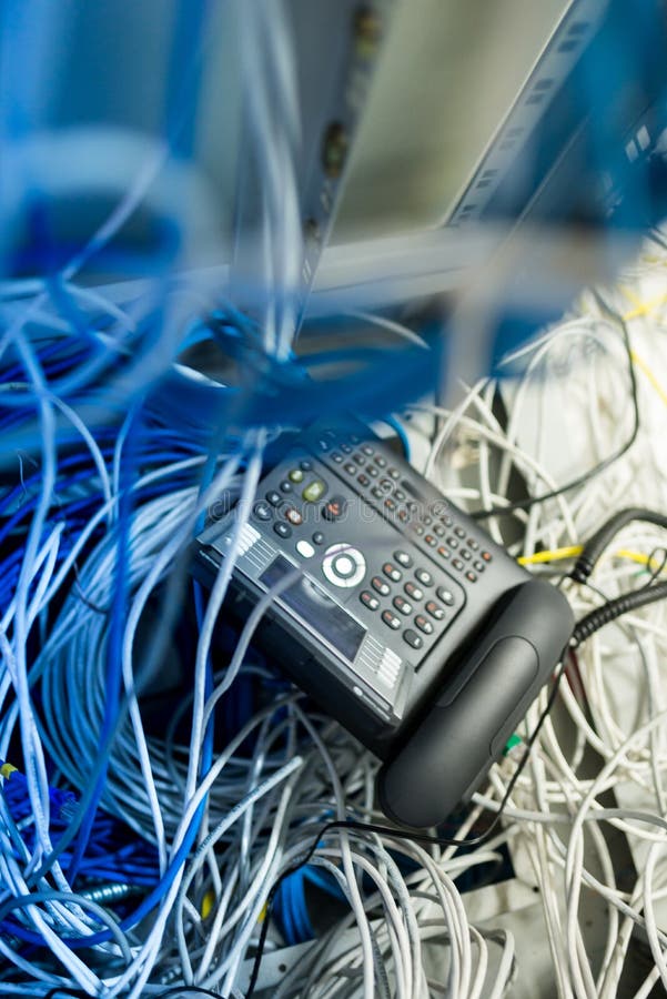 IP phone in network room stock image. Image of voip, technology - 70714317