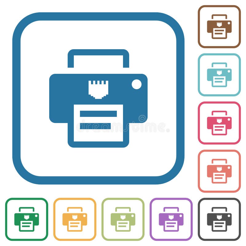 Printer Simple Modern Flat Icons Vector Collection of Business Stock ...