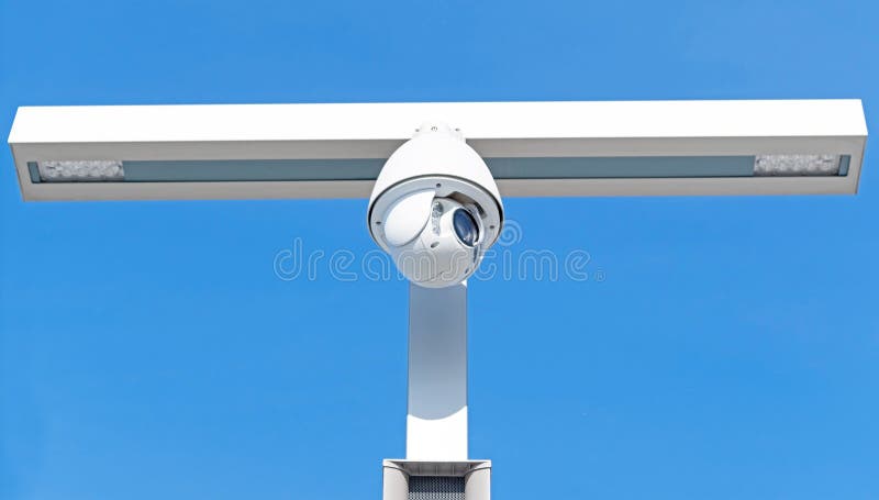 IP Security Camera and Led Street Lantern Stock Photo - Image of ...