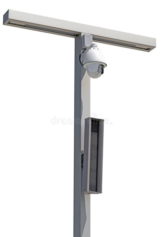 IP Security Camera and Led Street Lantern Stock Photo - Image of ...