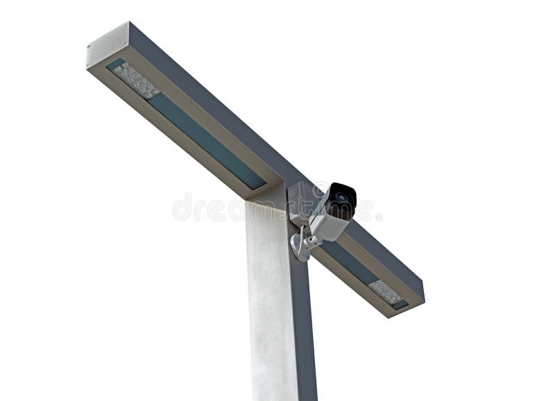 IP Security Camera and Led Street Lantern Stock Photo - Image of light ...