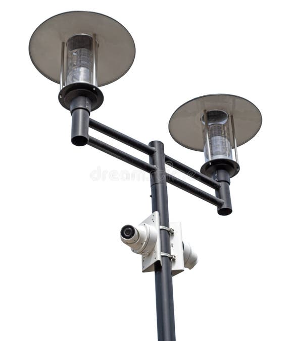 IP Security Camera and Led Street Lantern Stock Photo - Image of street ...