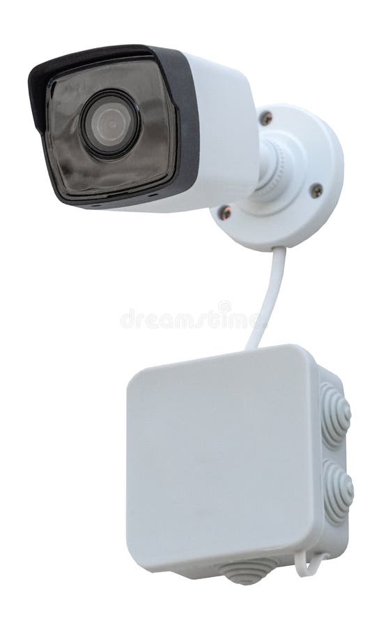 IP Security Camera on White Stock Image - Image of indoor, digital ...