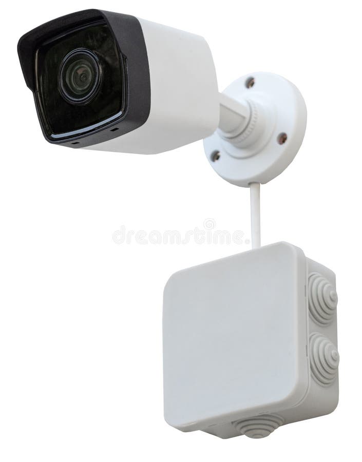 IP Security Camera on White Stock Image - Image of equipment, protect ...