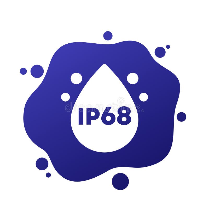 Ip68 Standard Icon, Vector Label Stock Illustration - Illustration of ...