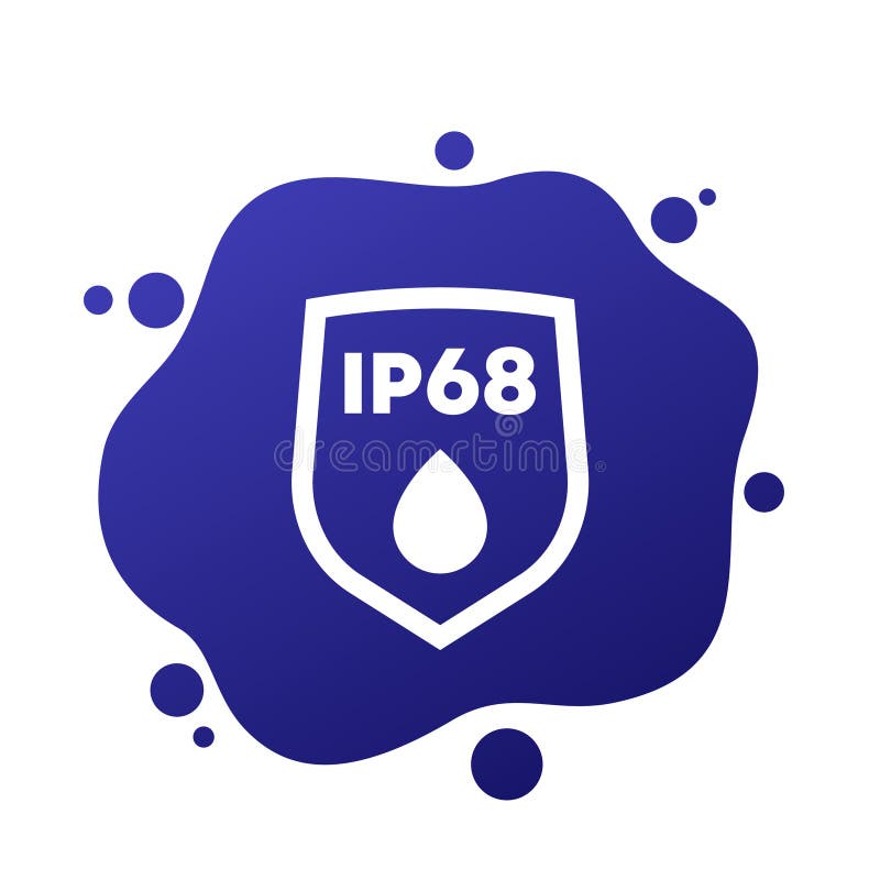 Ip68 Standard, Waterproof Icon with Shield, Vector Stock Vector ...