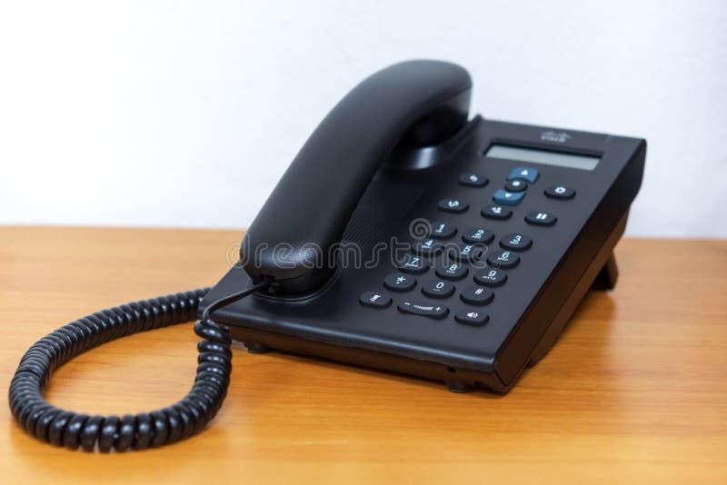VOIP Phone IP Phone in Data Center Room Stock Image - Image of system ...