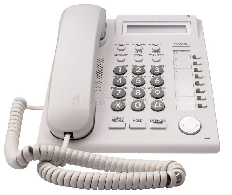 IP telephone front view stock image. Image of phone, telecommunications ...