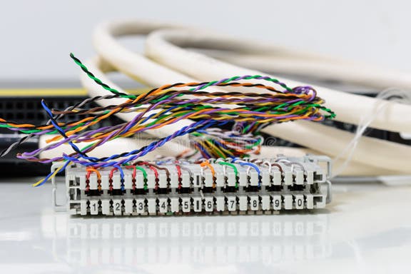 IP Telephony System, Telephone Cabling Patch Panel with Twisted Pairs ...