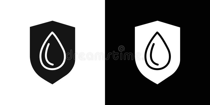 IP67 Waterproof Icon Flat Line Illustration Stock Vector - Illustration ...