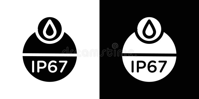 IP67 Waterproof Icon Logo Set Vector Stock Vector - Illustration of ...