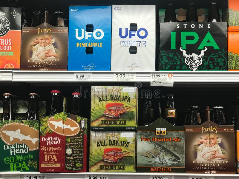 IPA Beers at a Grocery Store Editorial Image - Image of white, stone ...