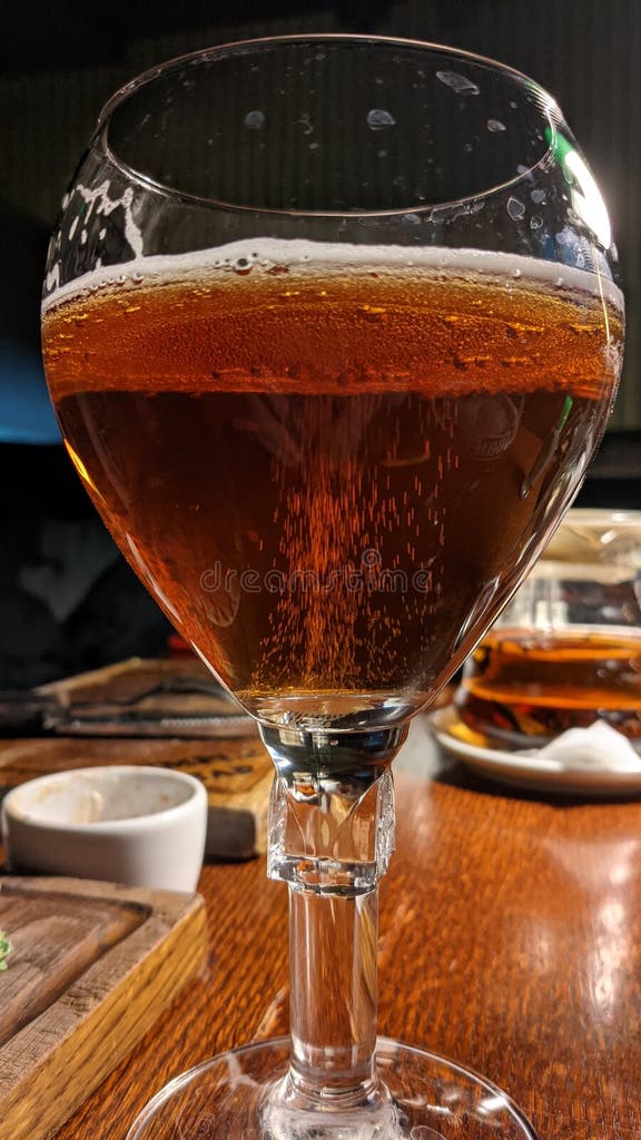 Ipa bubbles in the glass stock photo. Image of iron - 230781632