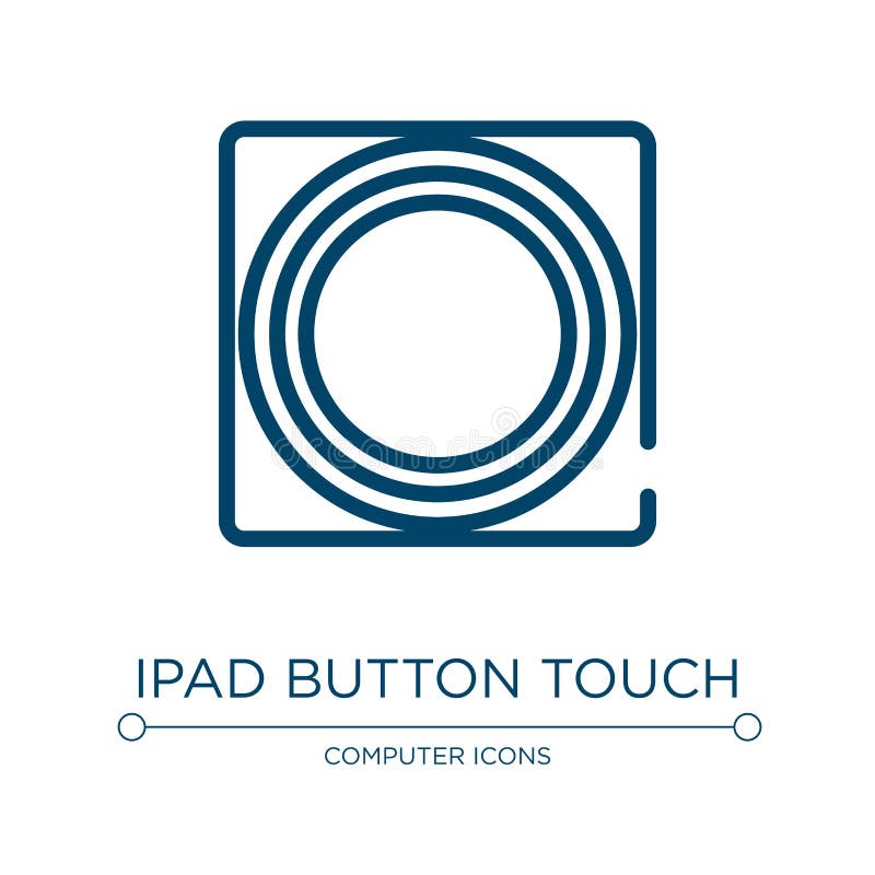 Ipad Button Touch Icon. Linear Vector Illustration from Modern Screen ...