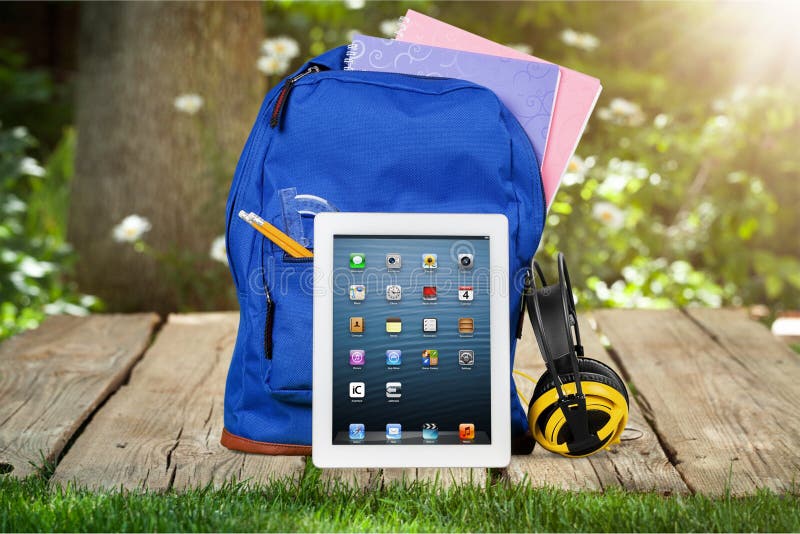 Ipad editorial image. Image of headphones, teaching - 114557205