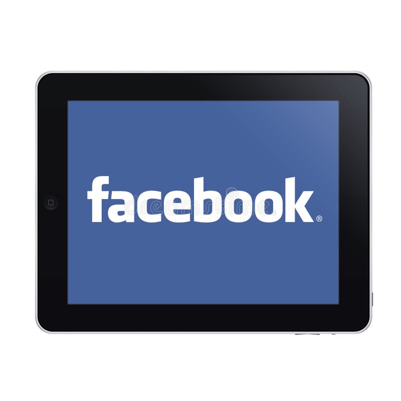 Ipad and facebook editorial photography. Illustration of internet ...