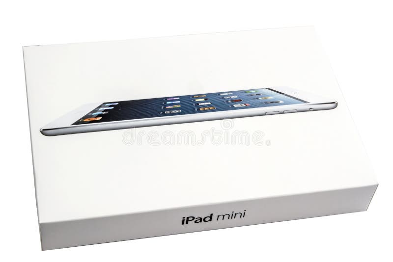 IPad mini Box editorial image. Image of hand, phone, white - 32588320