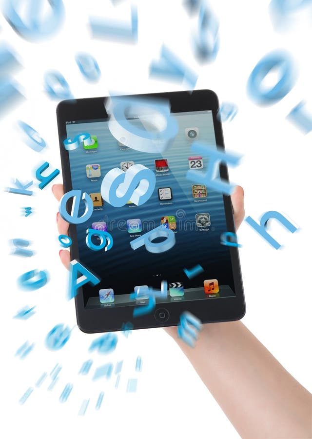 A new Ipad in hand editorial stock image. Image of laptop - 35749759