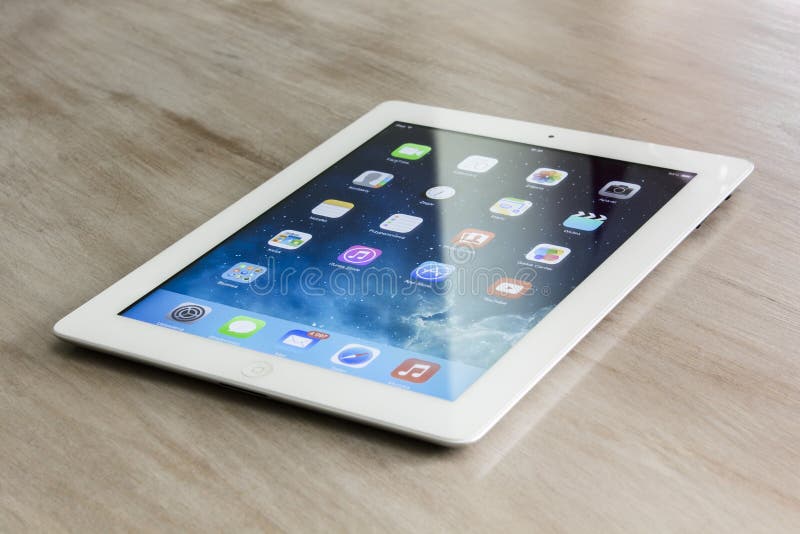 Ipad with new ios 7 editorial photo. Image of technology - 35352241