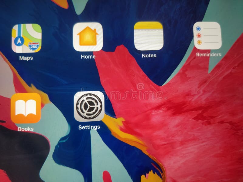 IPad Screen Setting Icon IOS Device Editorial Image - Image of setting ...