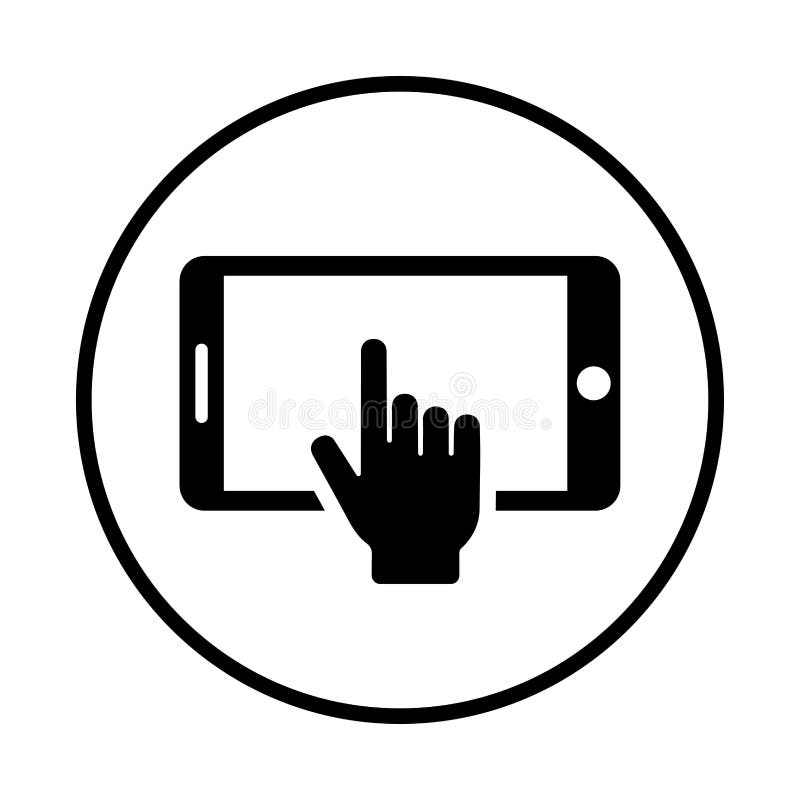 Ipad Touch Screen Icon. Linear Vector Illustration from Modern Screen ...