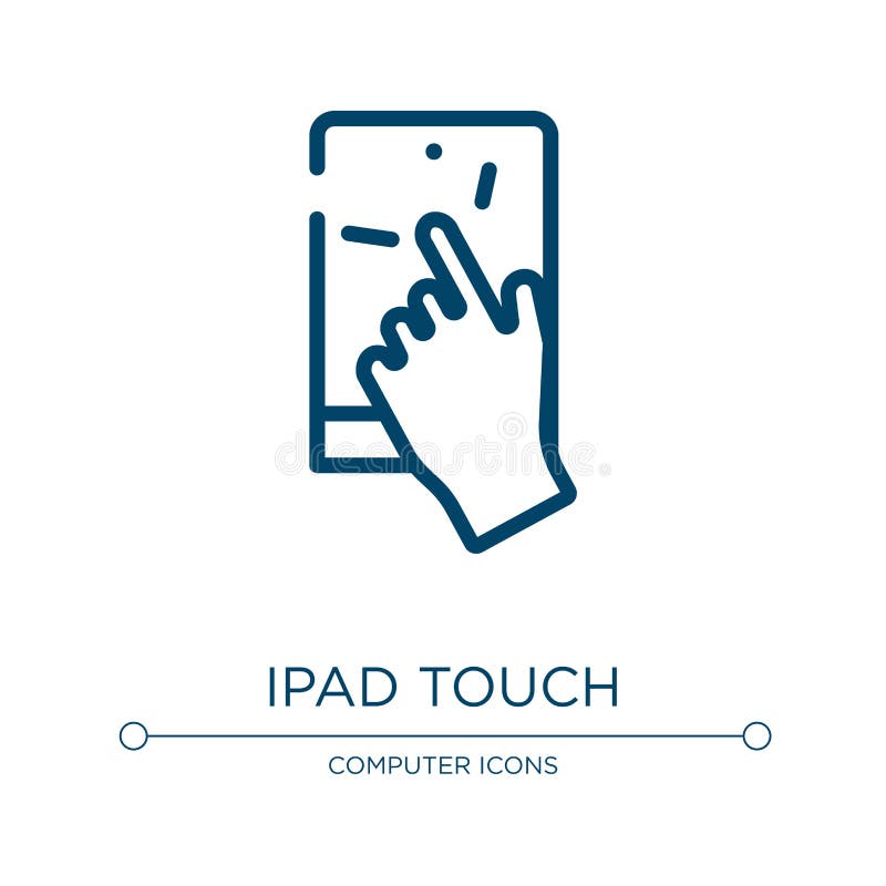 Ipad Touch Icon. Linear Vector Illustration from Modern Screen ...