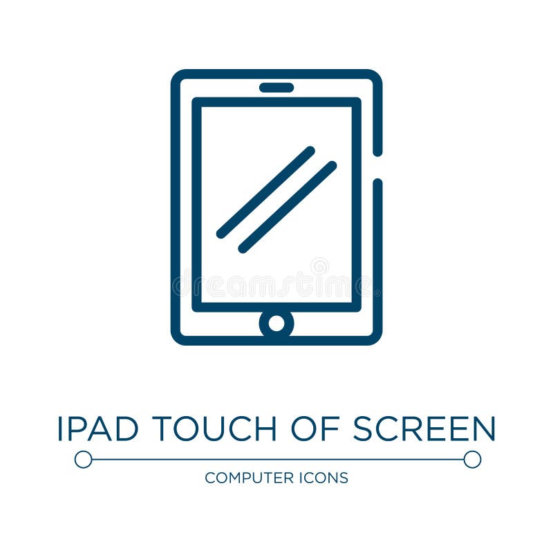 Ipad Touch of Screen Icon. Linear Vector Illustration from Modern ...